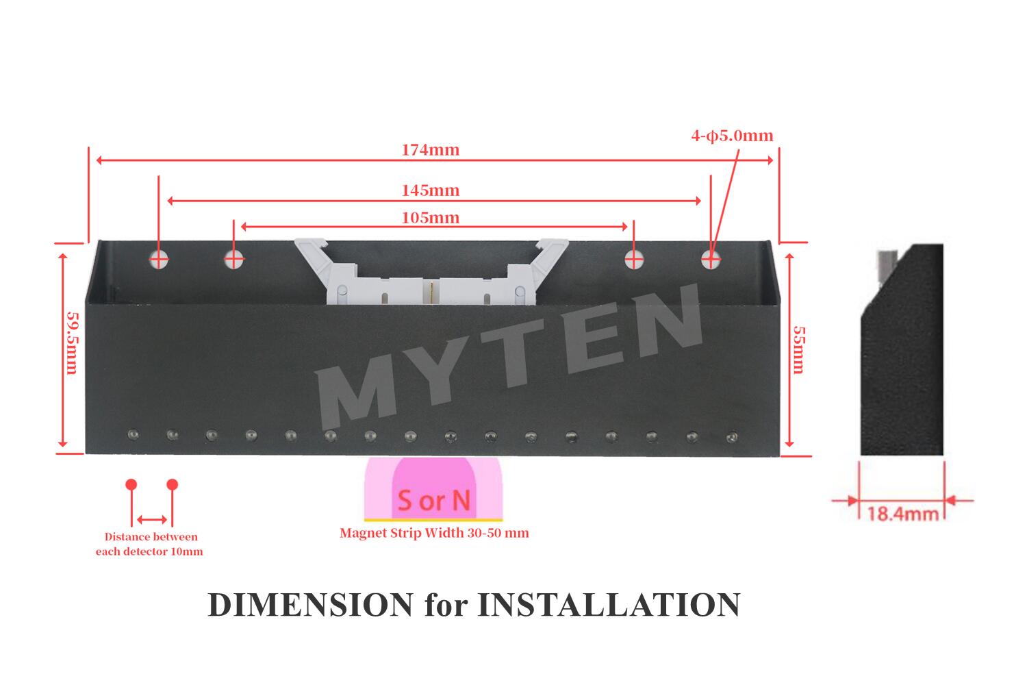AGV Magnet Navigation Sensor with 16 Bits Sensing Robot Magnetic Strip ...